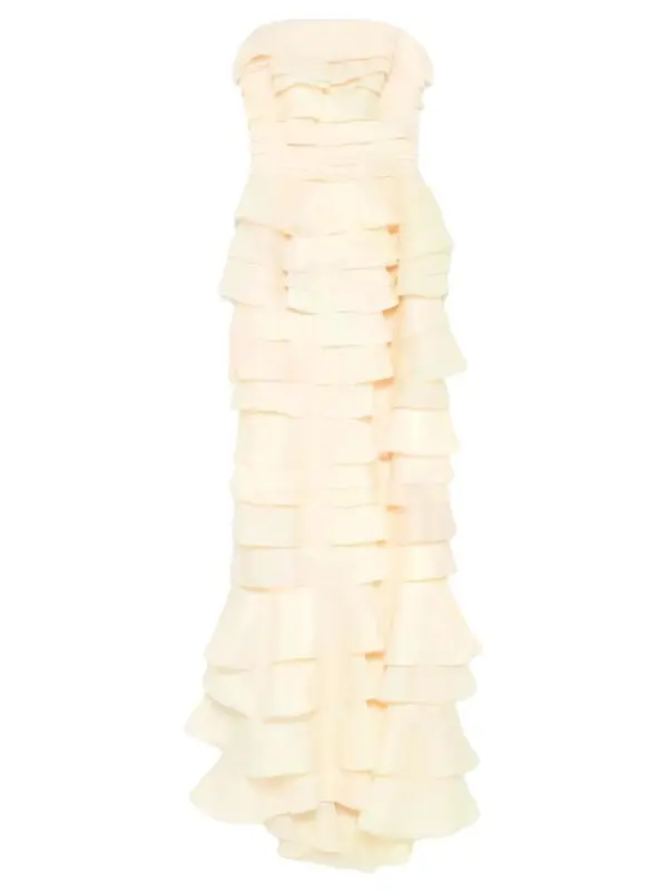 SAIID KOBEISY Layered Organza Dress - Yellow