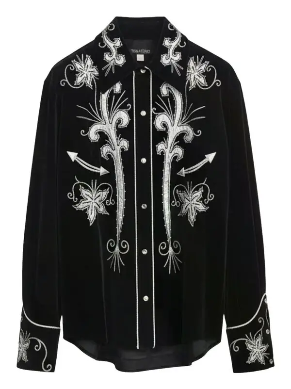TOM FORD Velvet Shirt - Black