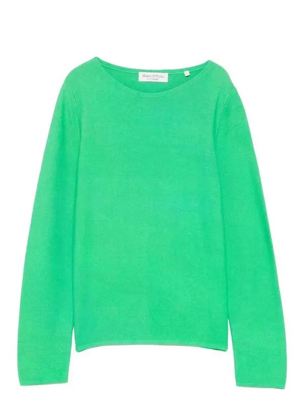 Marc O'polo Ribbed Round-neck Top - Green