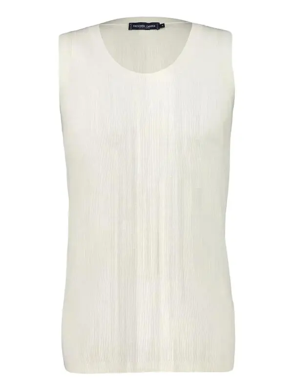Frescobol Carioca Prado Ribbed Cotton-blend Vest - White