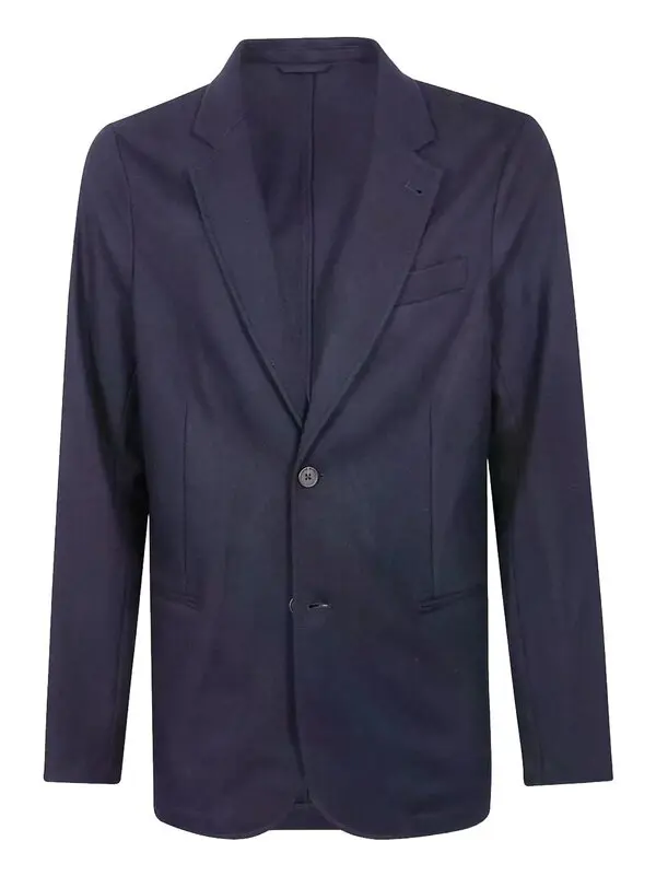 Emporio Armani Two-button Wool Blazer - Blue