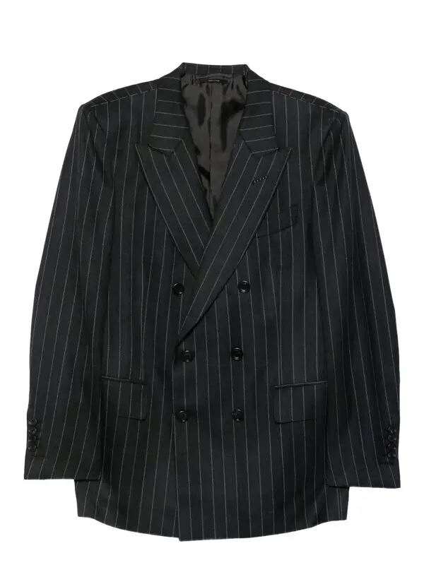 TOM FORD Pinstripe Double-breasted Suit - Grey