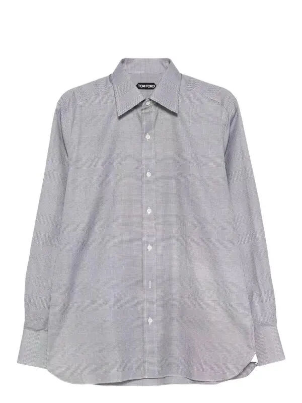 TOM FORD Checked Cotton Shirt - Black