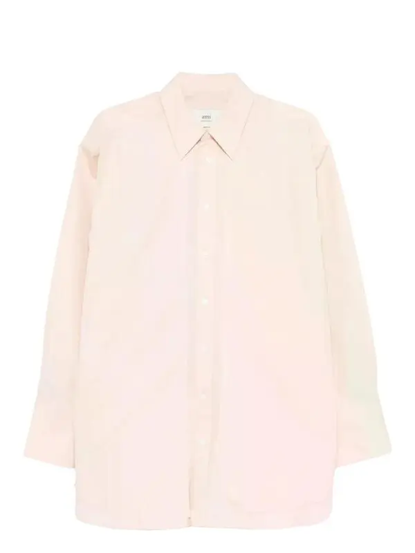 Ami Long-sleeve Button-up Shirt - Pink