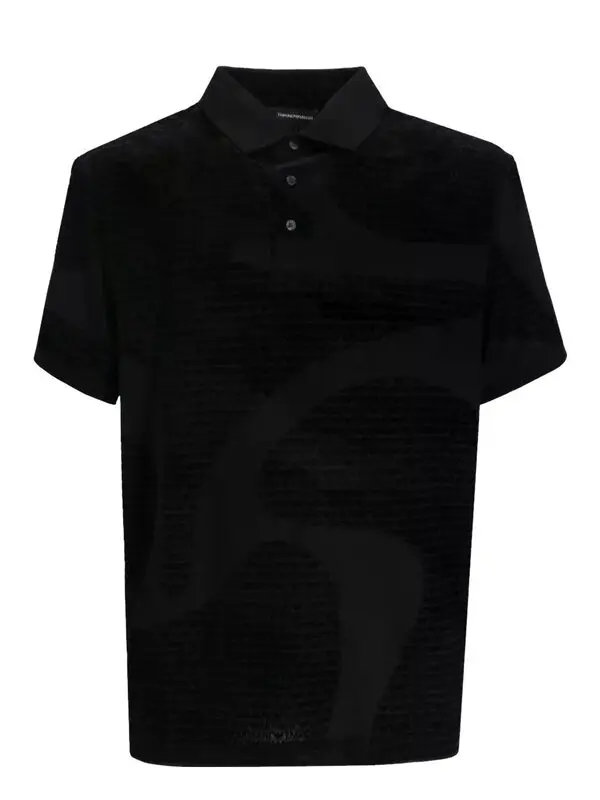 Emporio Armani Buttoned Polo Shirt - Black