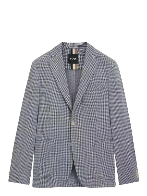 BOSS Houndstooth Check Blazer - Blue