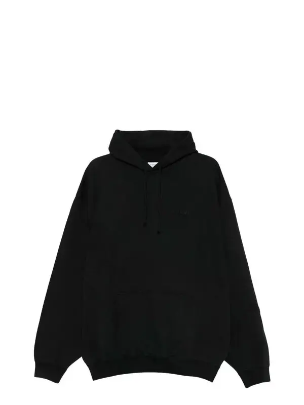 Vetements Logo-embroidered Hoodie - Black