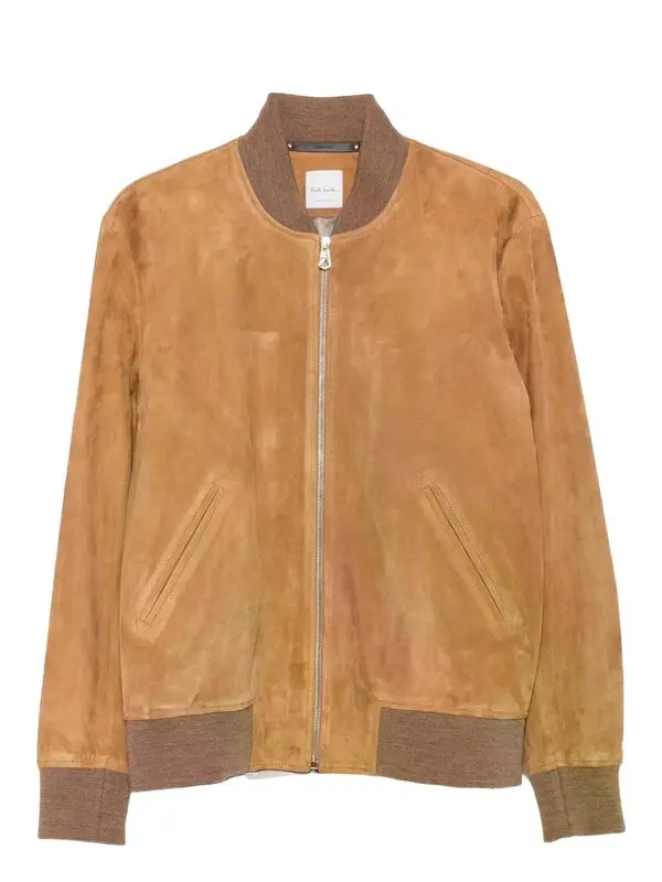 Paul Smith Suede Bomber Jacket - Brown