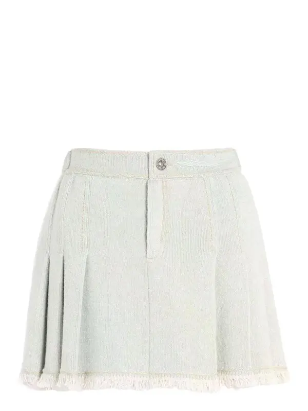 BARRIE Pleated Buckled Skirt - Green