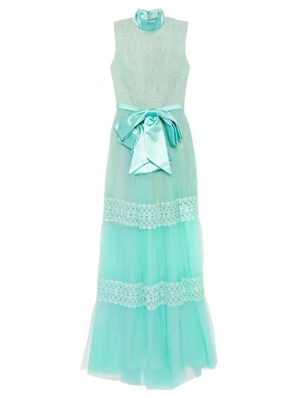 SAIID KOBEISY Lace Sleeveless Dress - Blue