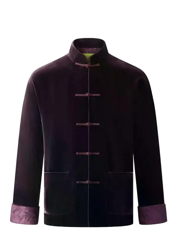 Shanghai Tang Velvet Horse-patterned Jacket - Purple