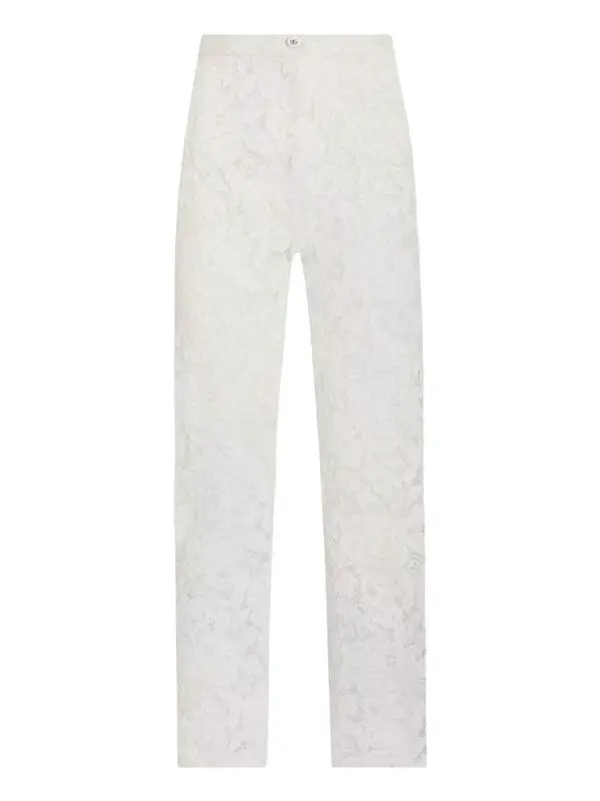 Dolce & Gabbana Lace-detailing Trousers - White