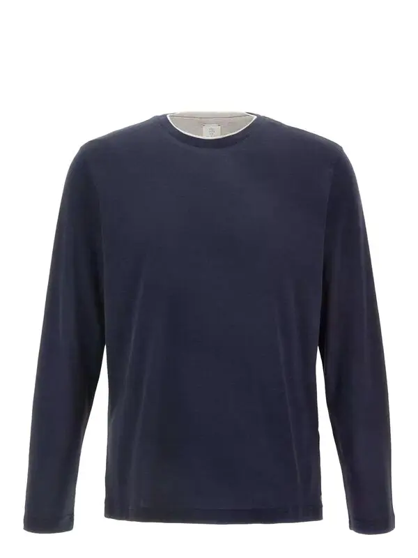 Eleventy Long-sleeve Crew-neck Sweater - Blue