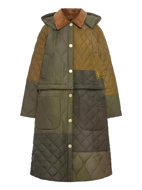 Barbour Cookston Quilted Single-breasted Coat - Green