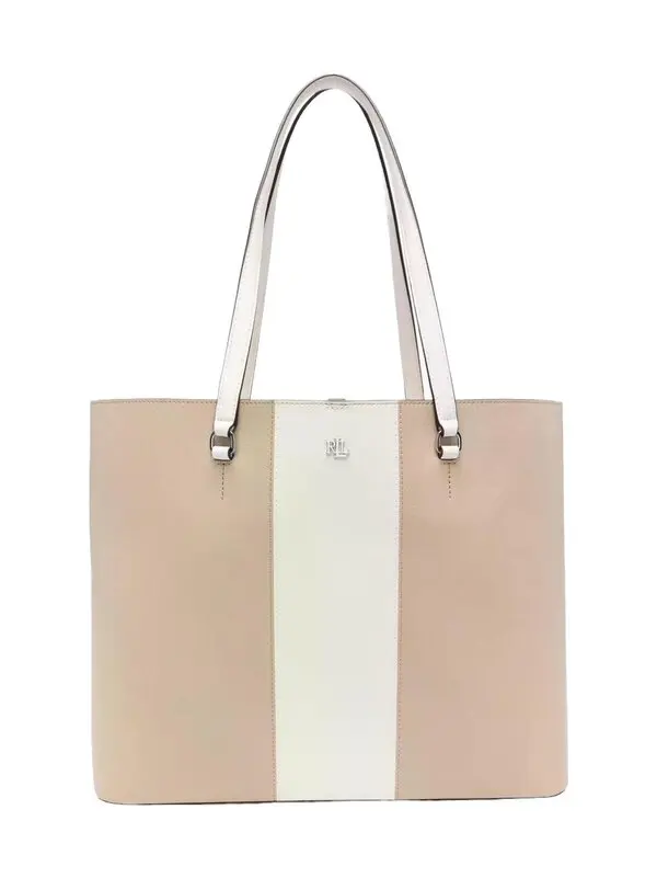 Ralph Lauren Panelled Leather Tote Bag - Neutrals