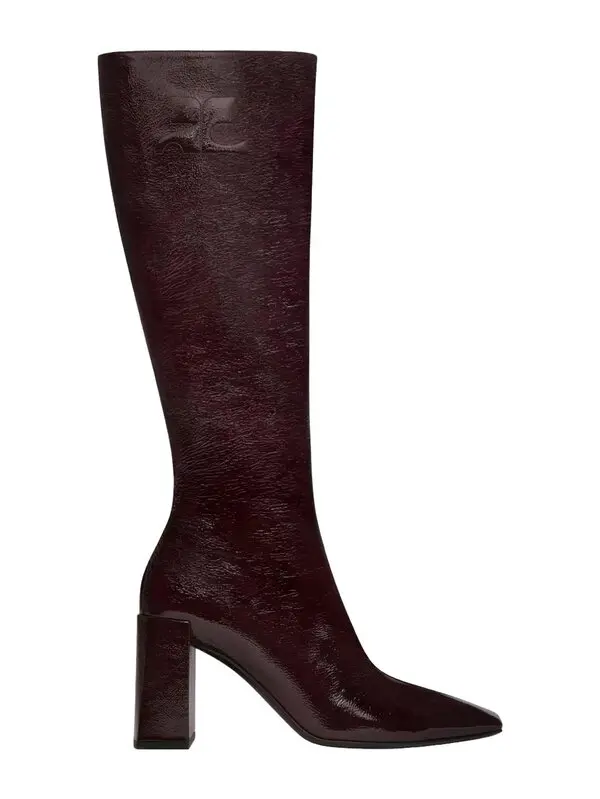 COURREGES 70mm Heritage Block-heel Knee-high Boots - Red