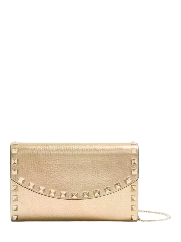 Valentino Garavani Rockstud Studded Leather Wallet - Gold