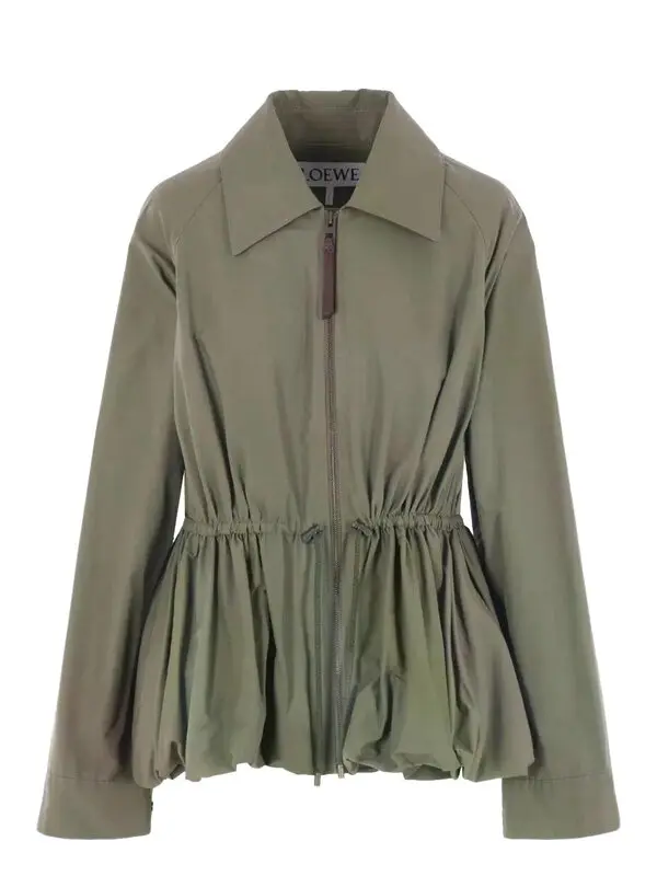Loewe Gathered Waist Jacket - Green