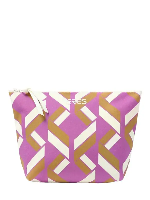 ERES Geometric-pattern Clutch - Purple