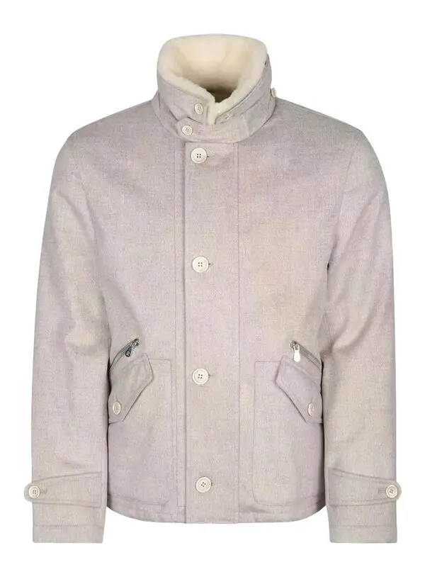 Brunello Cucinelli Collared Button-fastening Jacket - Grey