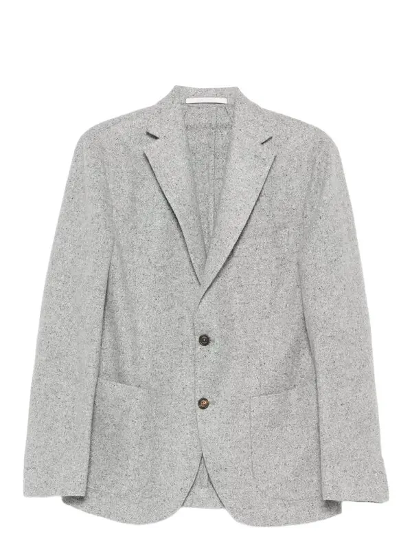 Eleventy Single-breasted Patch-pocket Blazer - Grey