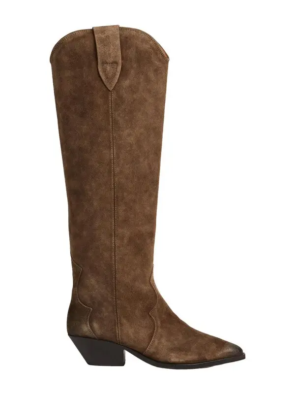 Isabel Marant Suede Cowboy Boots - Brown