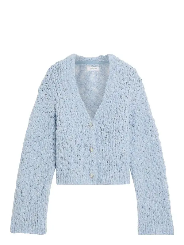 Naadam Bouclé-knit Alpaca-blend Cardigan - Light Blue