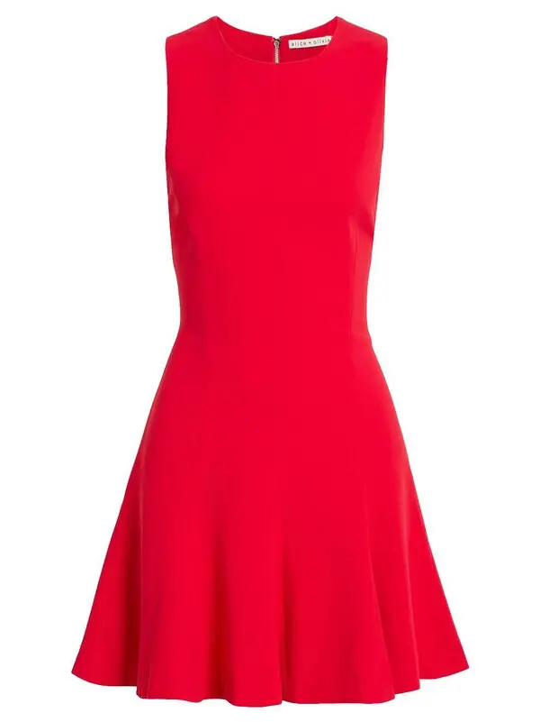 Alice + Olivia Isa Fla Mini Dress - Red