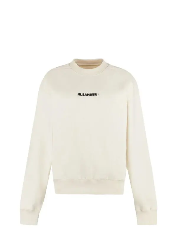 JIL SANDER Cotton Sweatshirt - Beige