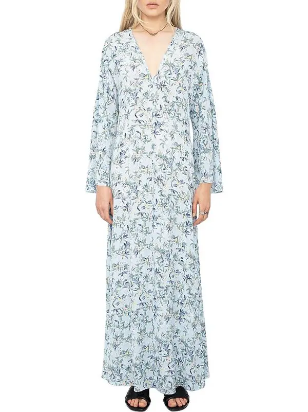 Zadig&Voltaire Long Floral Dress - Cloud