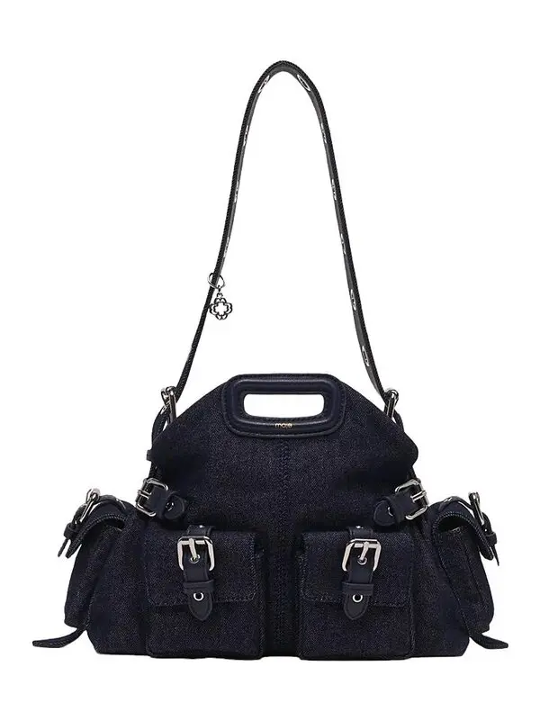 Maje Miss M Pockets Denim Bag - Navy