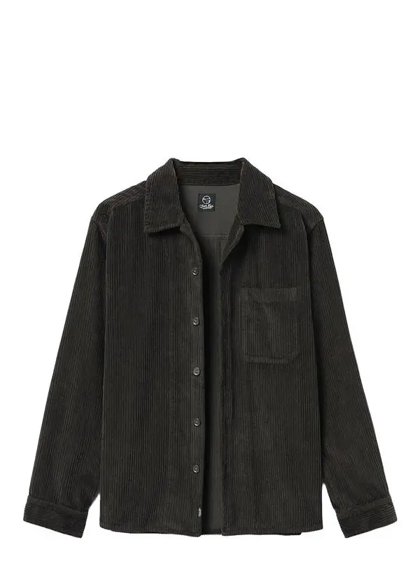 Junk Food Clothing Cord Easy Shirt - Vintage-like Black