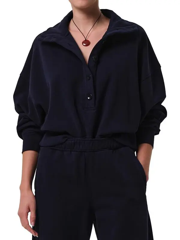Citizens Of Humanity Mirelle Funnel Neck Sweatshirt - Navy