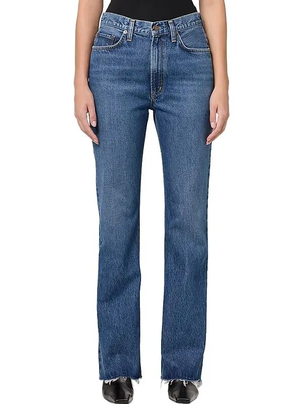 AGOLDE Leena High-rise Flare Jeans - Placebo