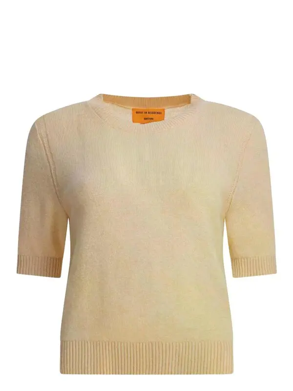 Guest In Residence Short Sleeve Cashmere T-shirt - Neutrals