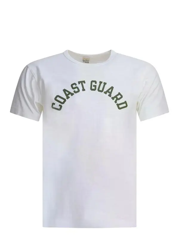 BUZZ RICKSON'S Coast Guard Print T-shirt - White