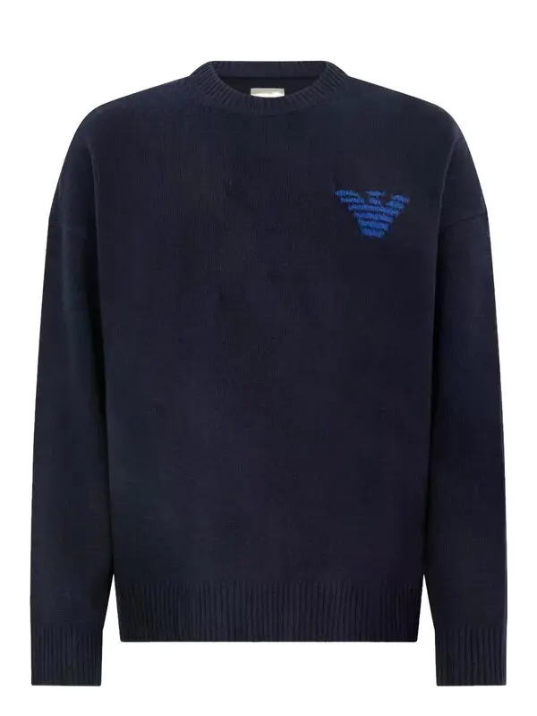 Emporio Armani Intarsia Sweater - Blue