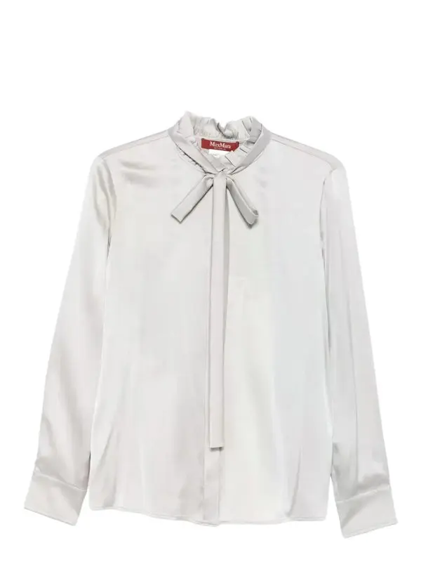 Max Mara Ruffled-neck Blouse - Grey