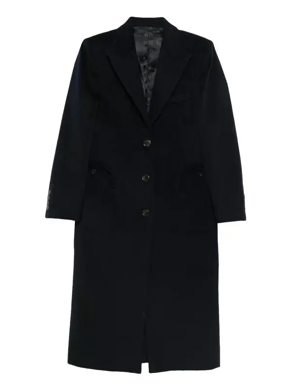 BLAZÉ MILANO Curved-pockets Single-breasted Coat - Blue