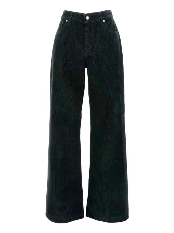 HAIKURE Straight-leg Corduroy Trousers - Black