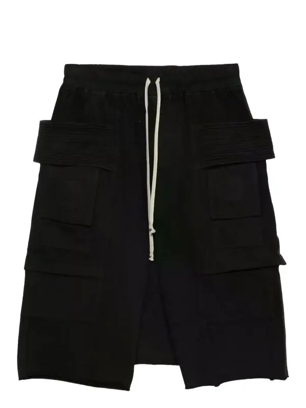 Rick Owens Cargo-pockets Drawstring Shorts - Black