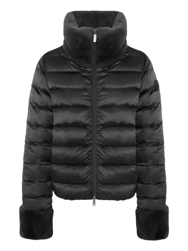 COLMAR Reversible High-neck Faux-fur Down Jacket - Black