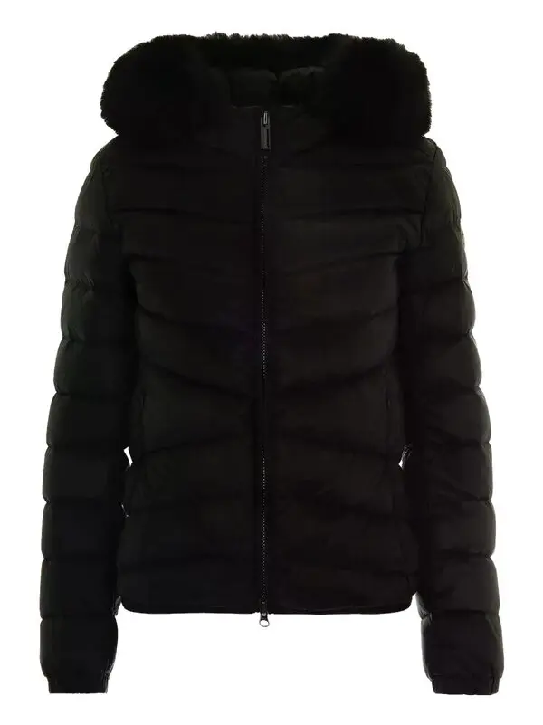 COLMAR Quilted Fur-trimmed Down Jacket - Black