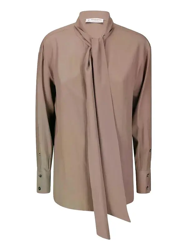 Alberto Biani Tie-neck Shirt - Neutrals