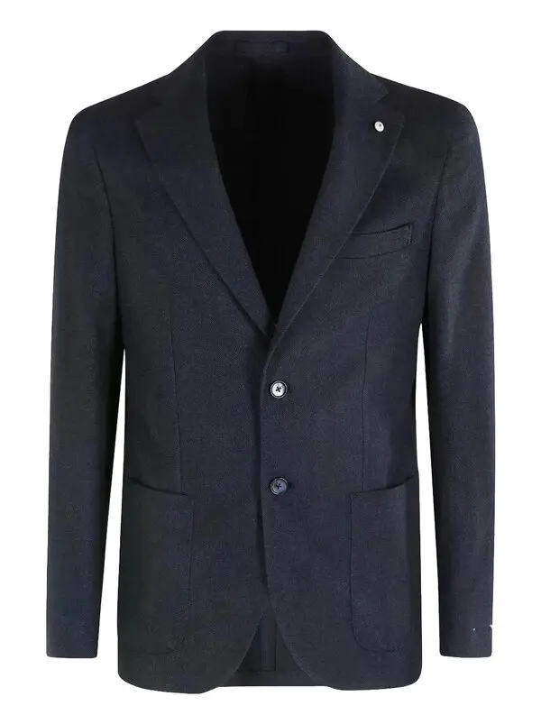 L.B.M. Cotton Patch-pocket Blazer - Blue
