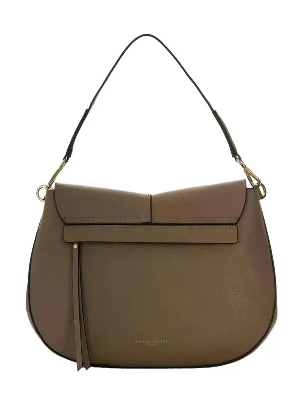 GIANNI CHIARINI Half-moon Leather Shoulder Bag - Brown
