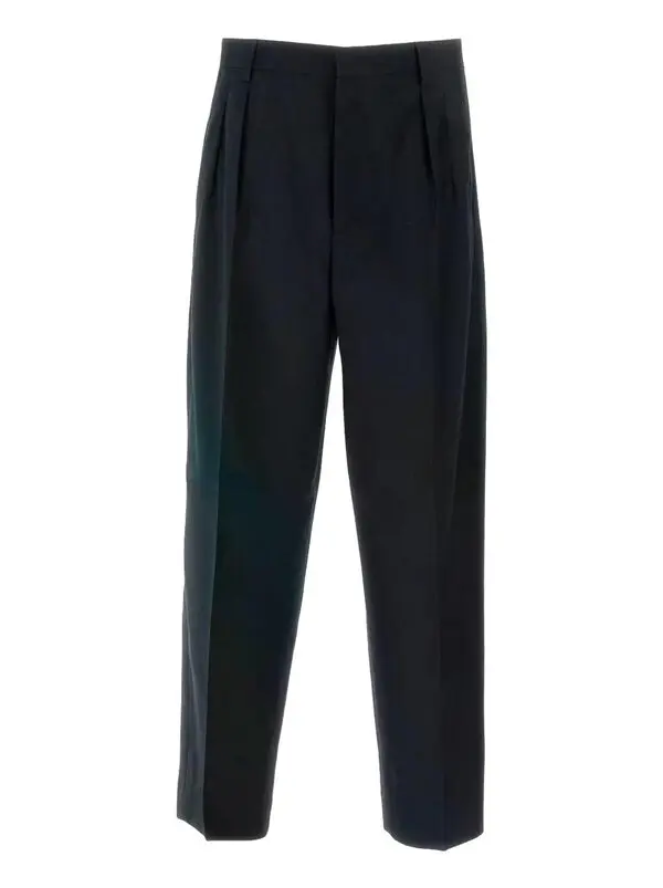CELLAR DOOR Pleated Straight-leg Trousers - Black