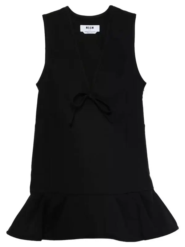 MSGM Bow-embellished Dress - Black