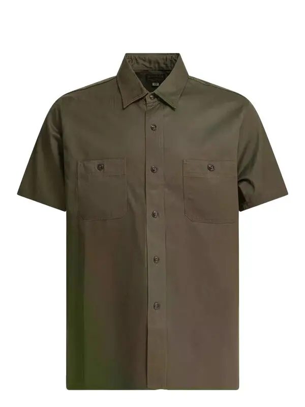 BUZZ RICKSON'S Herringbone Cotton Shirt - Green