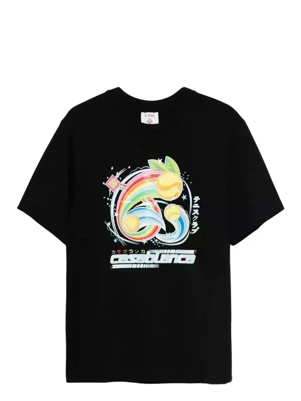 Casablanca Rainbow-print T-shirt - Black